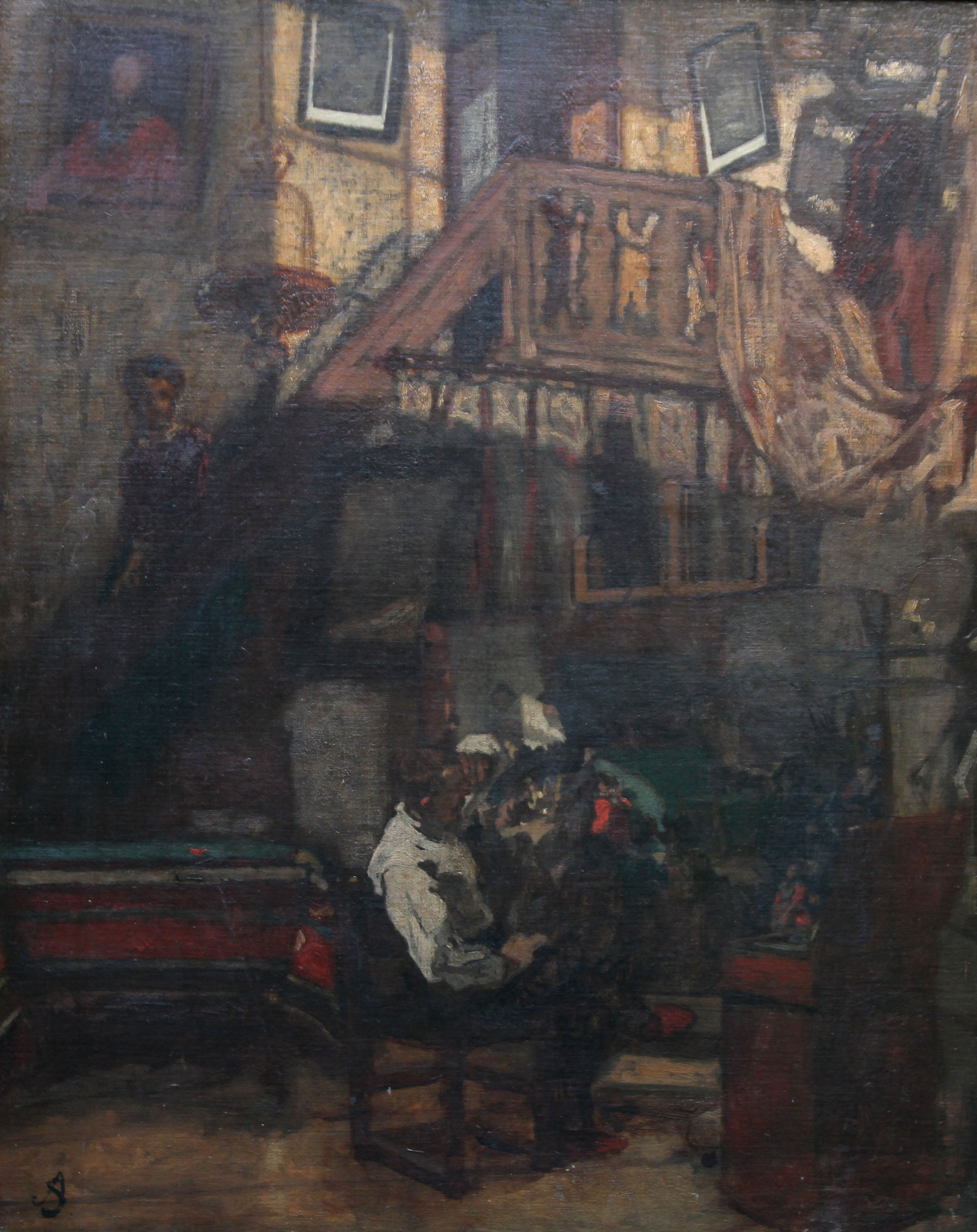 Alfred George Stevens - Self Portrait In Studio - British Impressionist ...