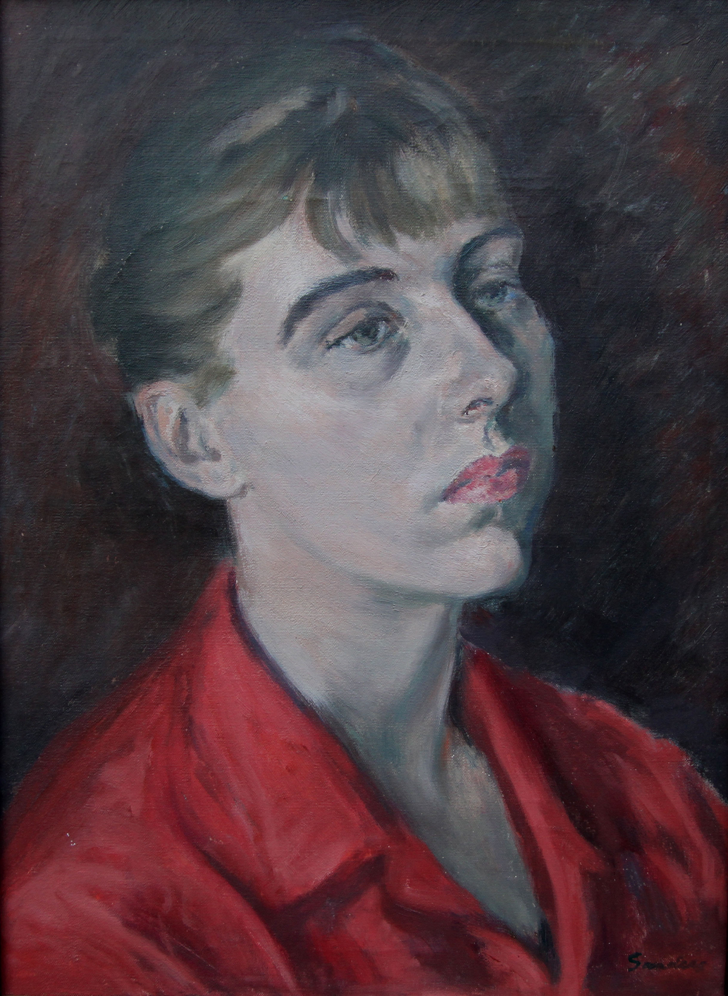 Christopher Sanders - Portrait of a Lady in Red - Royal Academy artist ...