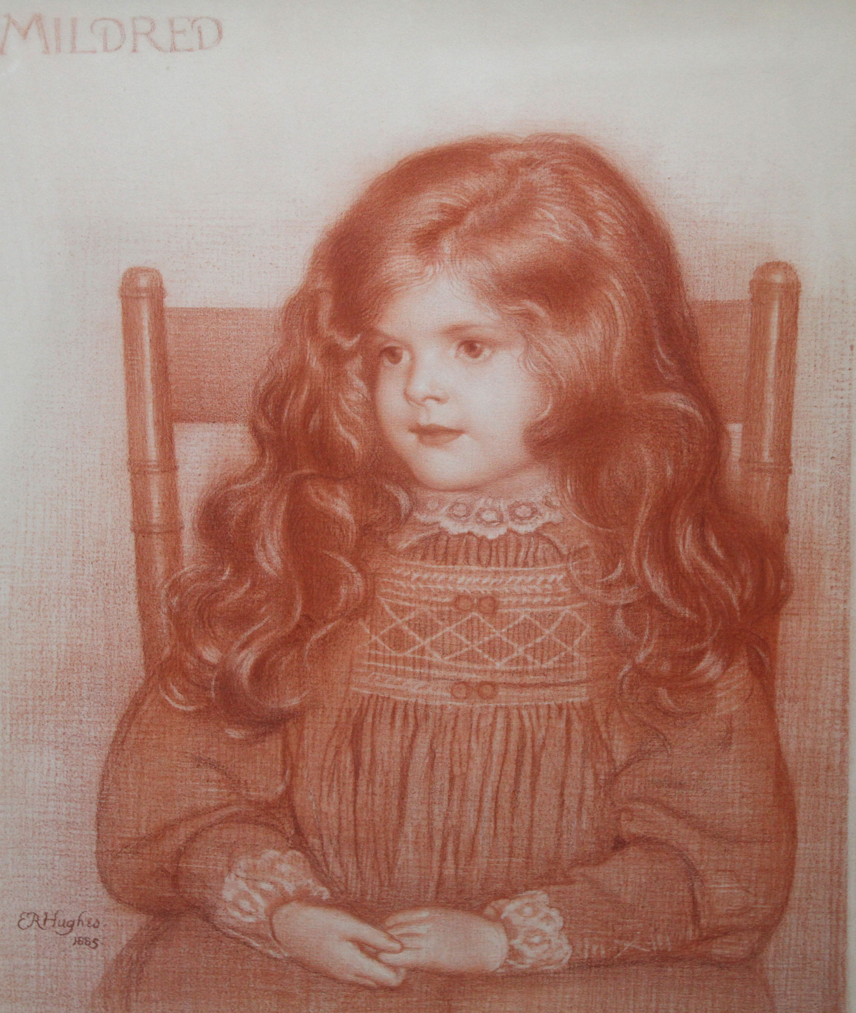 Edward Robert Hughes - Portrait of Mildred - Richard Taylor Fine Art