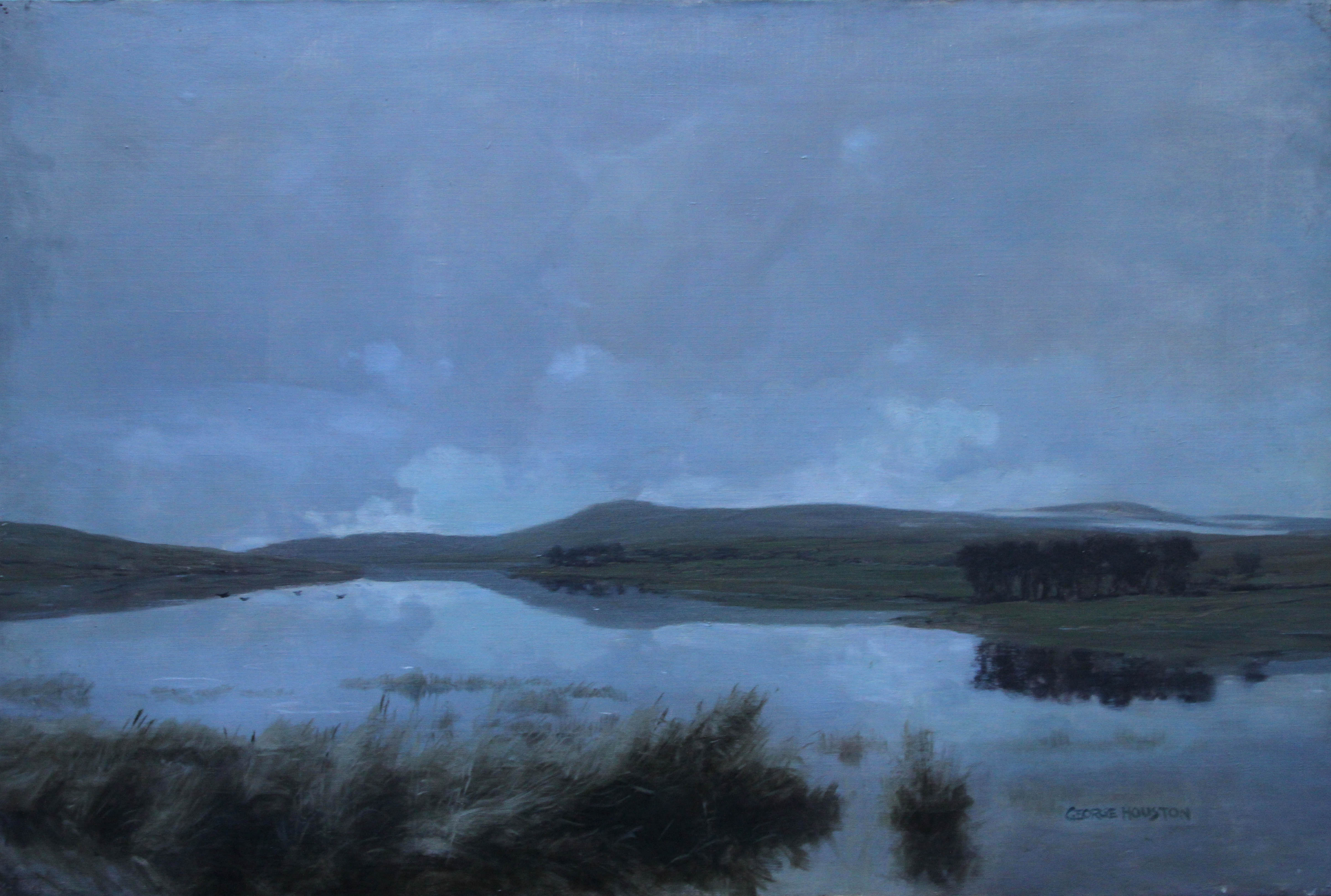 George Houston - Scottish Loch. Scottish Impressionist landscape oil ...
