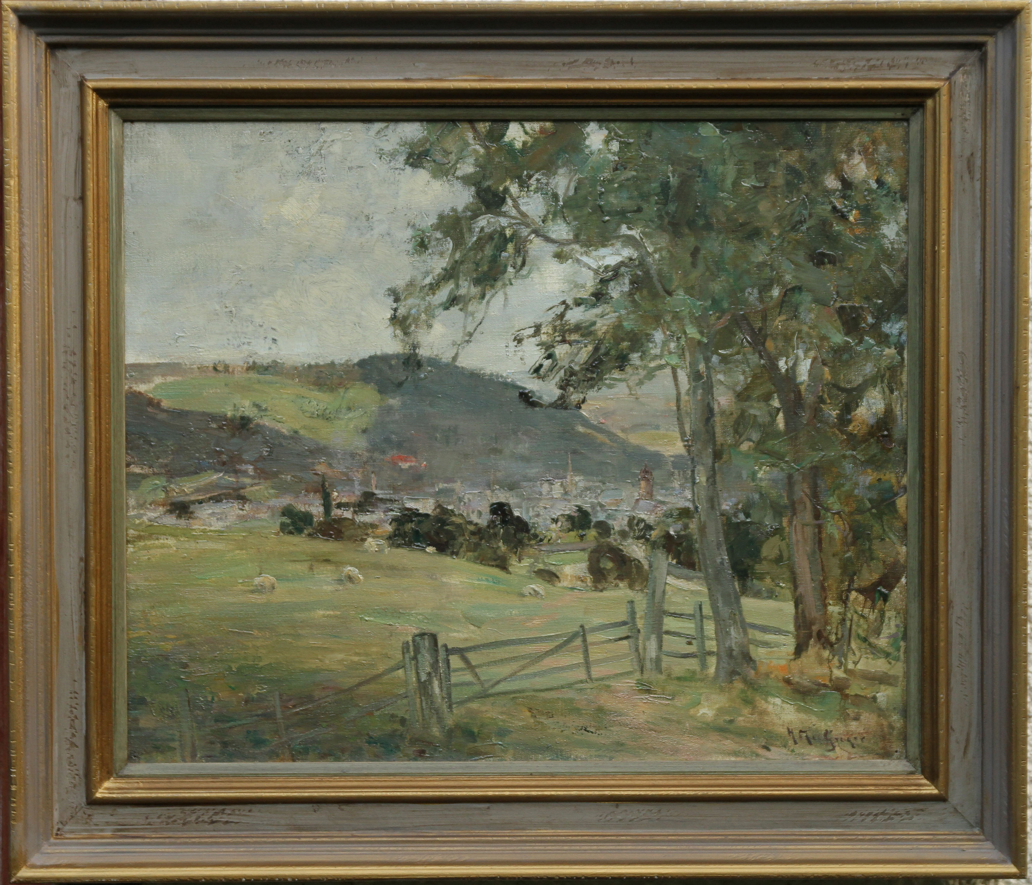 Harry McGregor - Peebles landscape - Scottish Impressionist oil ...