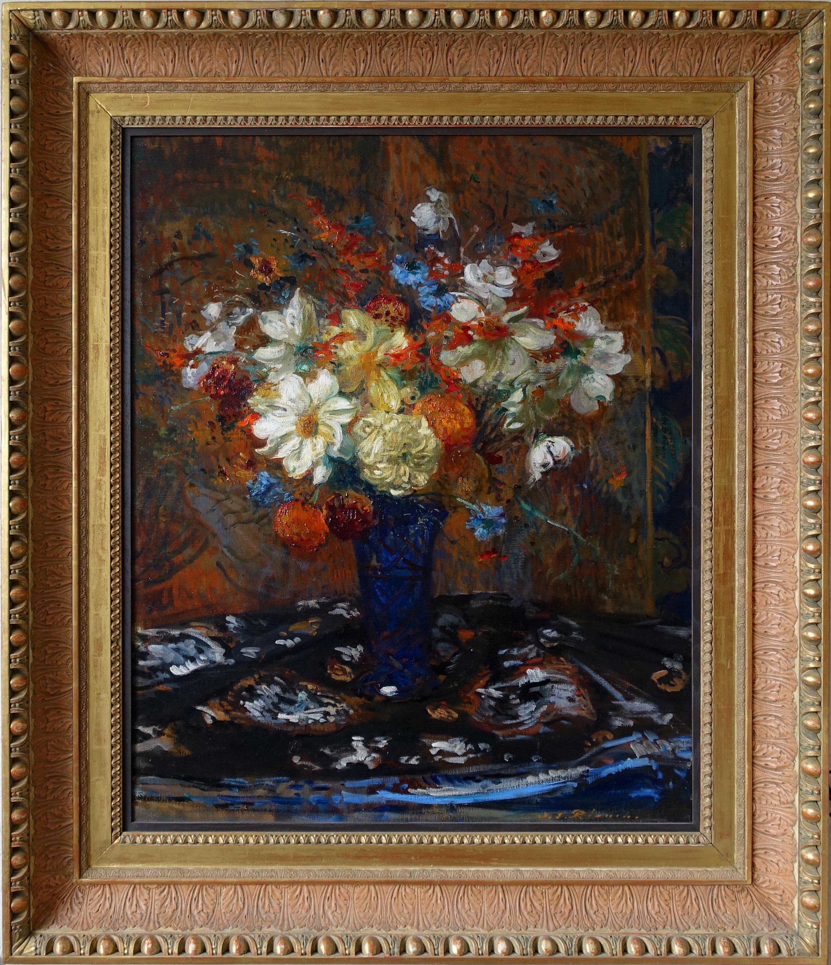 Jacques Emile Blanche - Floral Bouquet - French Impressionist oil ...