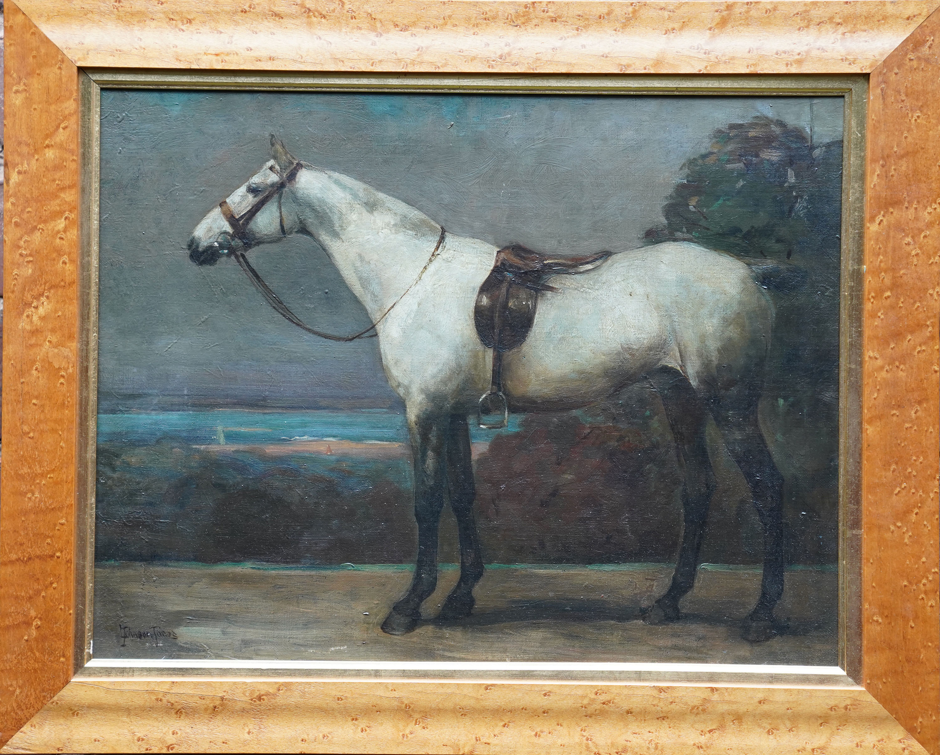Louie Johnson Jones - Hunter Horse in a Landscape - Welsh female artist ...