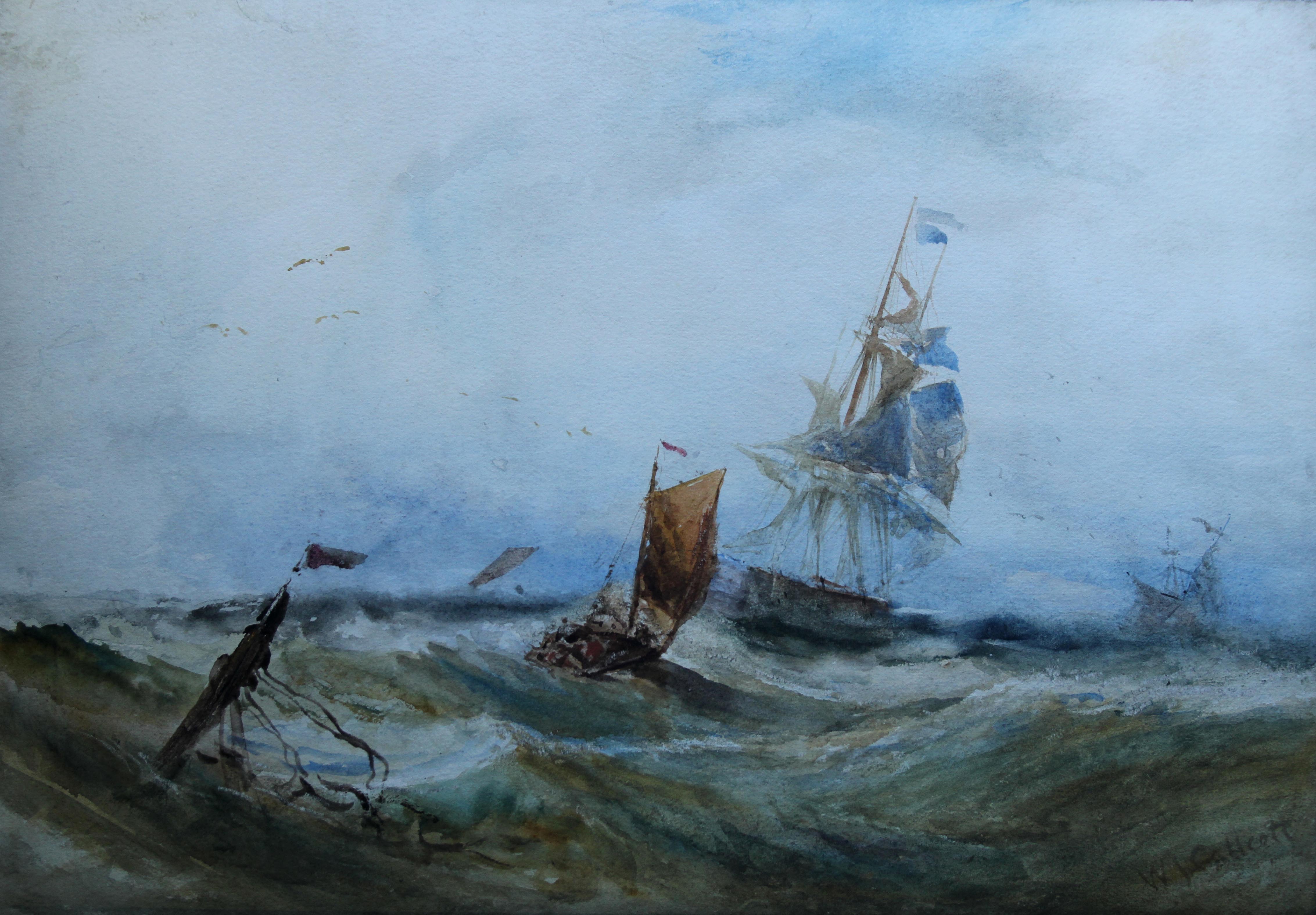 William James Callcott - A Heavy Swell - Richard Taylor Fine Art
